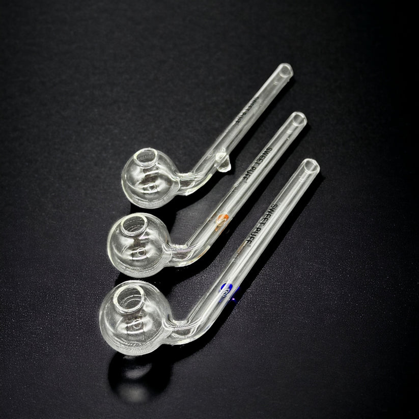 Bent Shape Sweet Puff Oil Burner Glass Pipe - Premium Pyrex Glass – US Shop