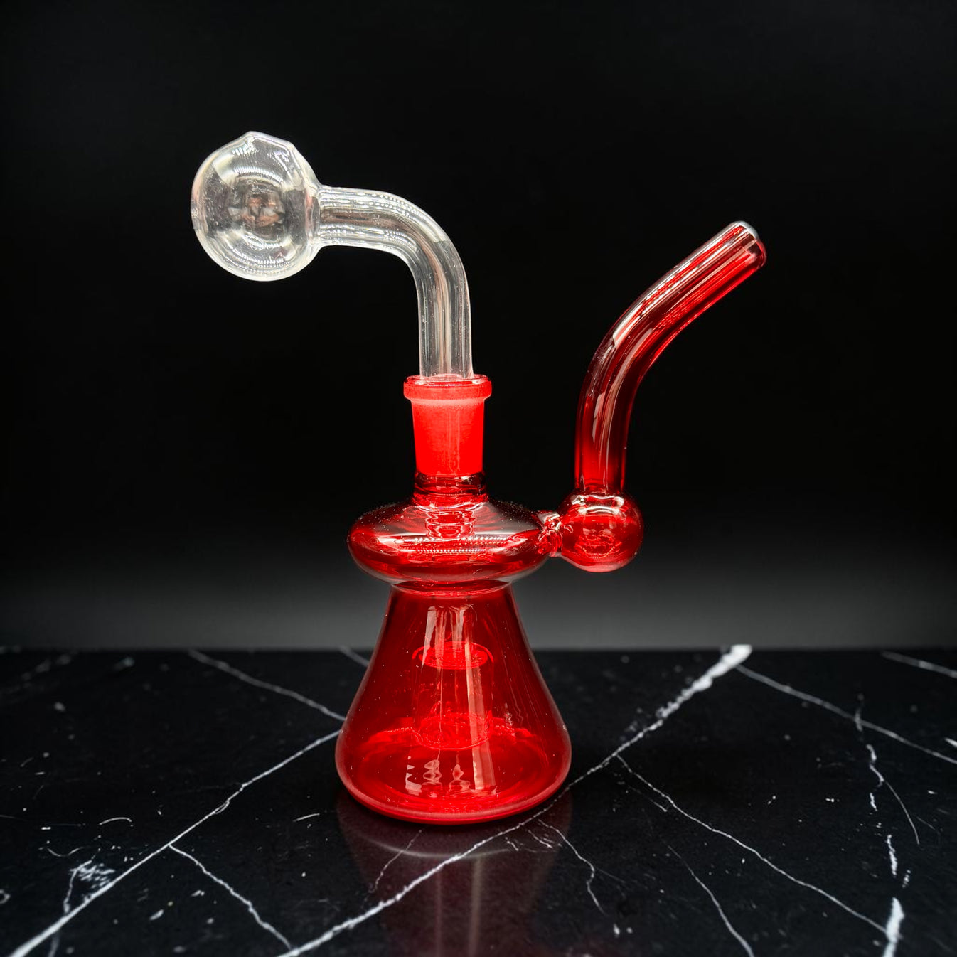 Mini Glass Oil Burner Bubbler 4” with 14mm Slide – 4 Colors – US Shop