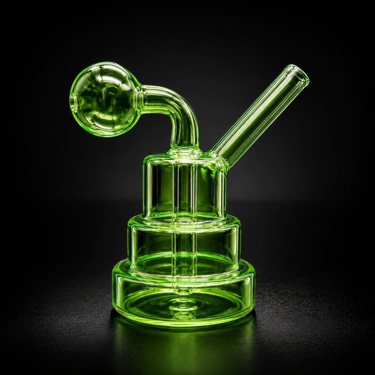 Mini Oil Burner Bubbler 4” Pyrex Glass Pipe – Fixed Bowl Design – US Shop