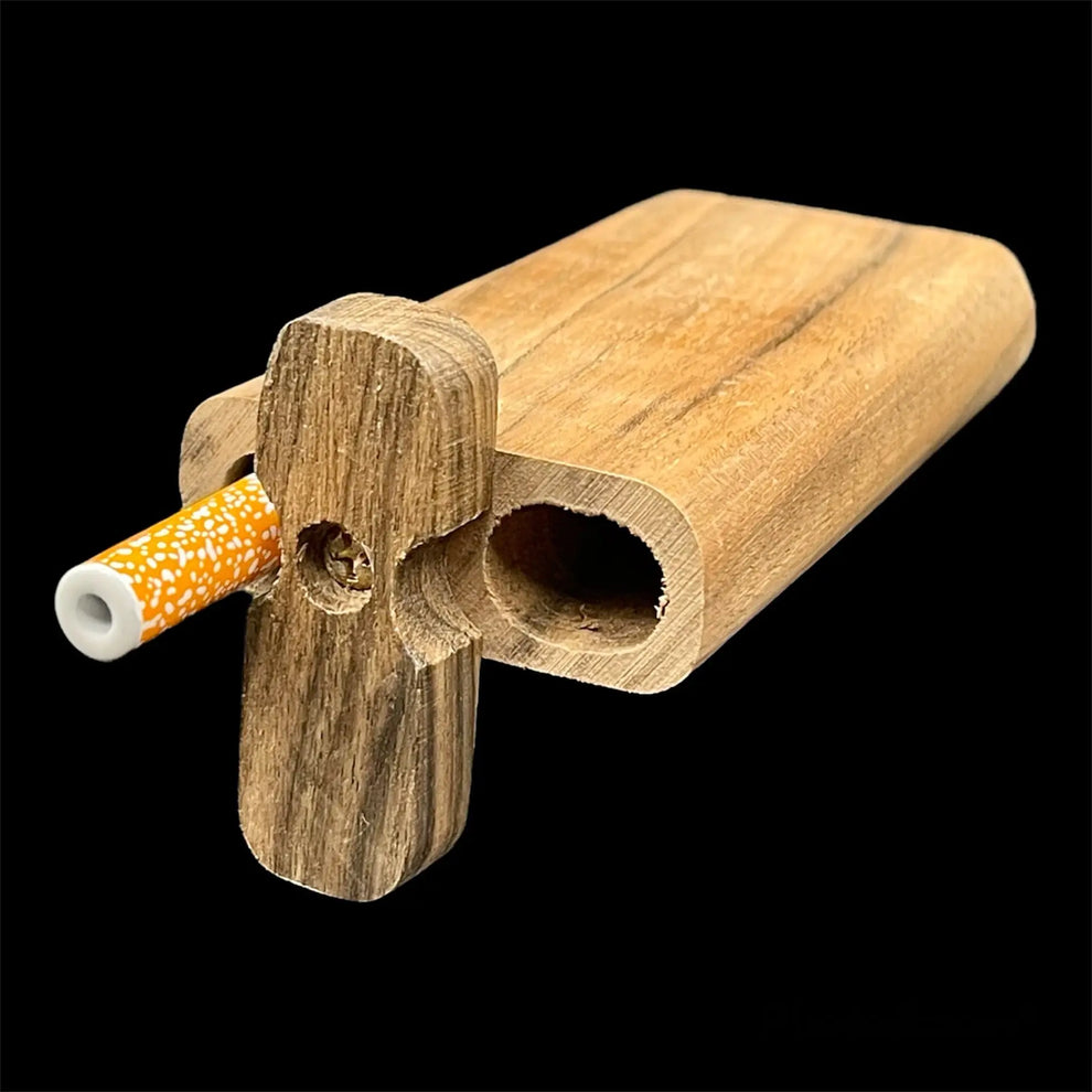 Walnut Wood Dugout One Hitter Box 4’’ Uniquesmokeshop.com – US Shop