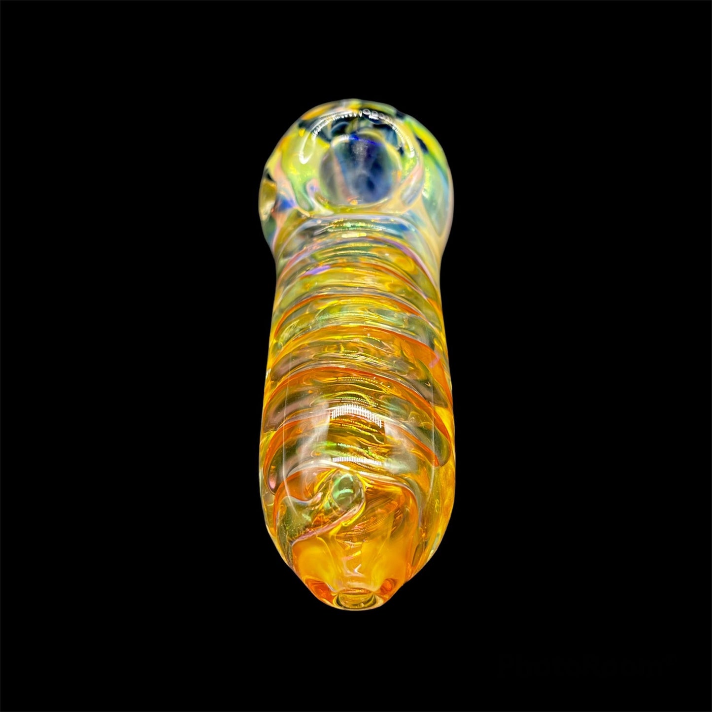 Golden Fumed Glass Pipes – Unique Smoke Shop