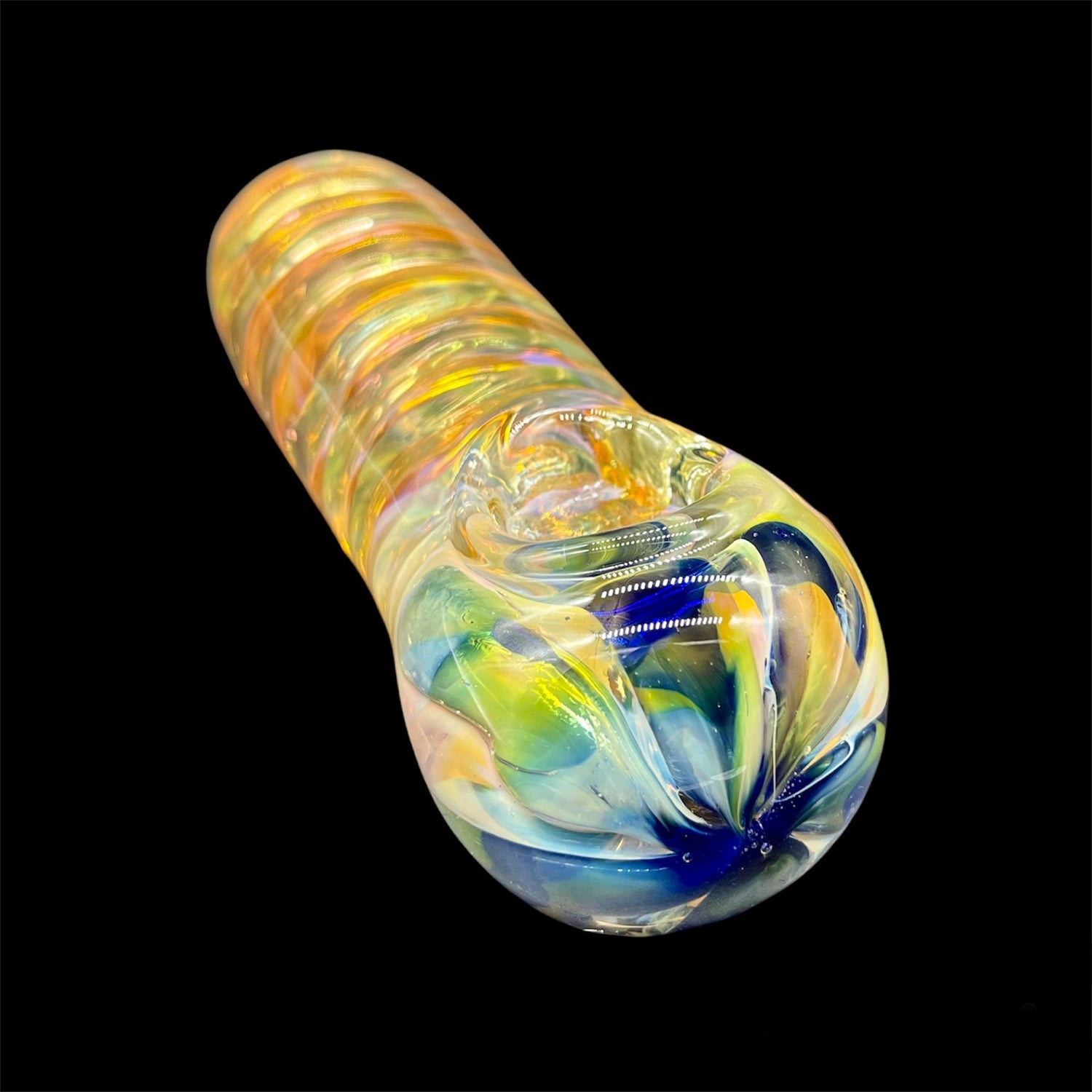 Golden Fumed Glass Pipes – Unique Smoke Shop